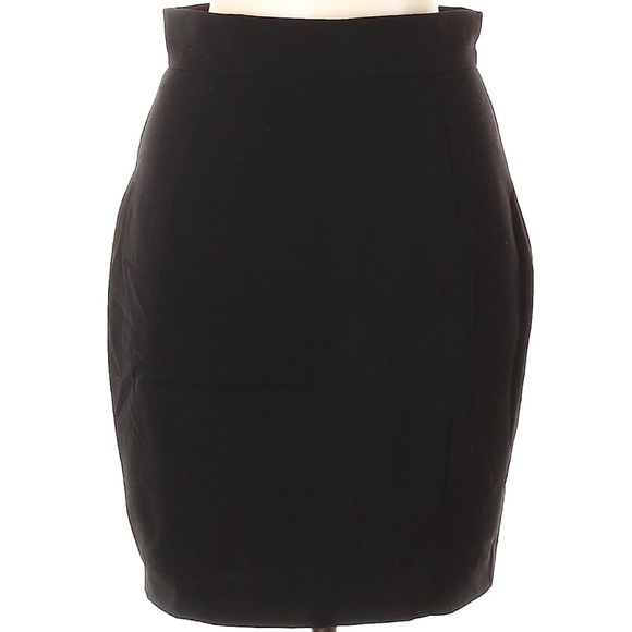 H&M | Skirts | Hm Black Pencil Skirt With Center Back Slit | Poshmark